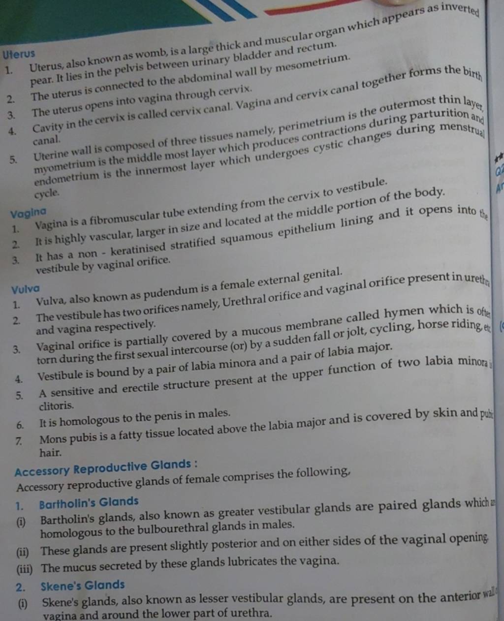 Mons pubis is a fatty tissue located above the labia major and is covered..