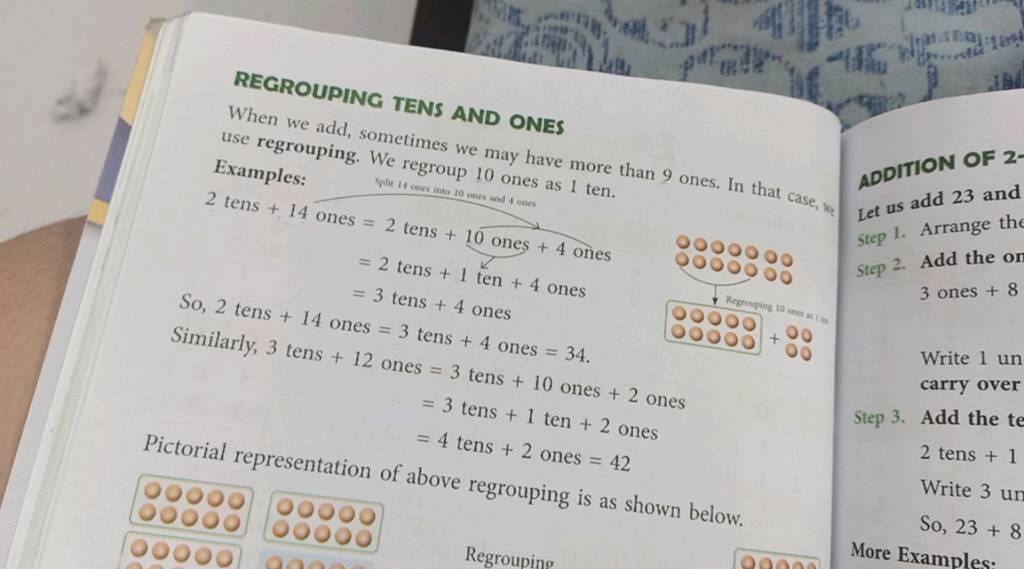 REGROUPING TENS AND ONES use regrouping. We regroup 10 ones as 1 ten. Exa..