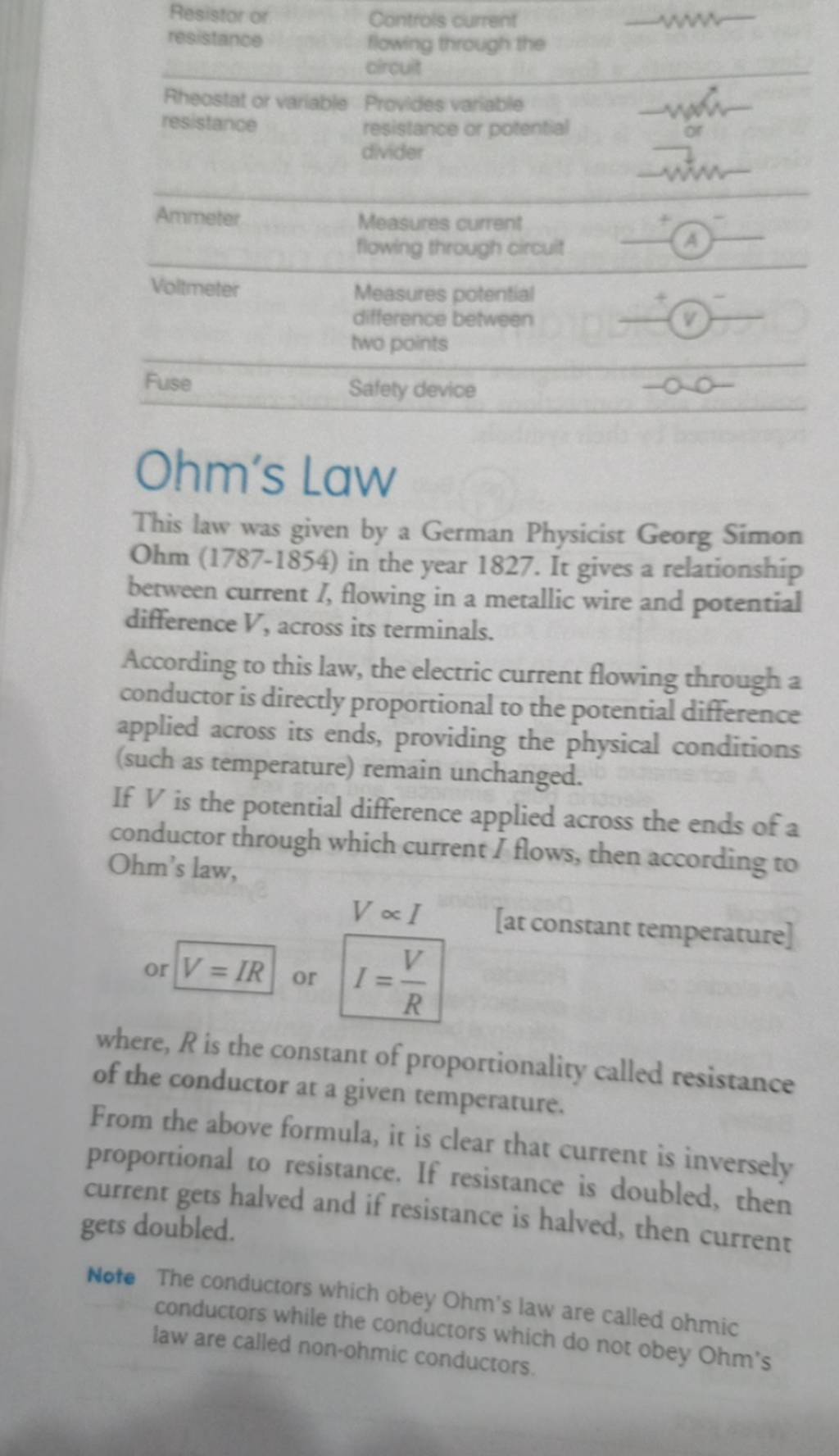 Ohm's Law This law was given by a German Physicist Georg Simon Ohm (1787−..
