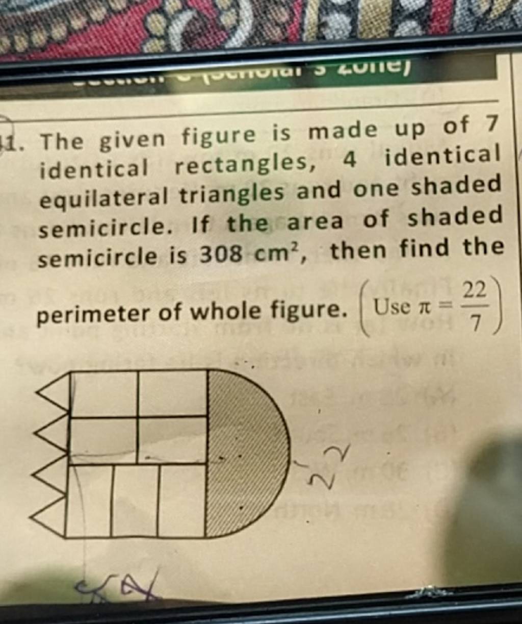 1 The Given Figure Is Made Up Of 7 Identical Rectangles 4 Identical Equ