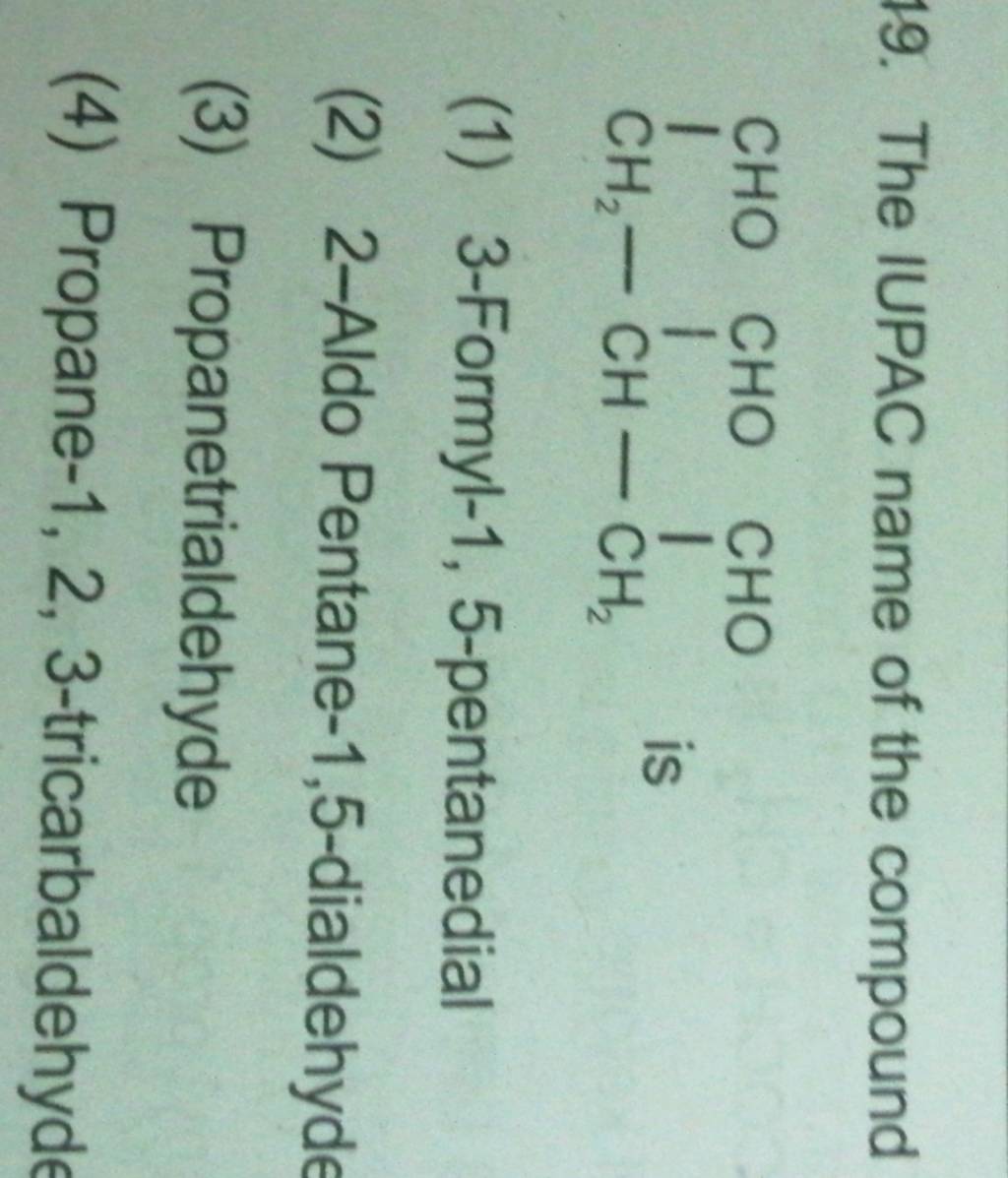 The Iupac Name Of The Compound O Ccc C O Cc O Is Filo