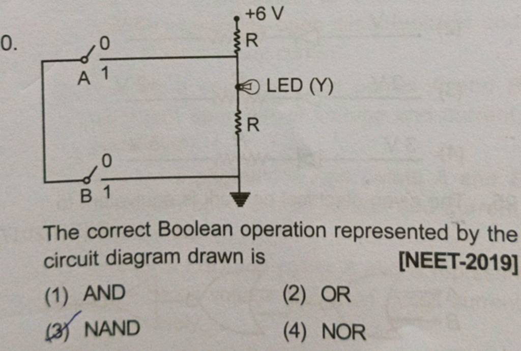 The Correct Boolean Operation Represented By The Circuit Diagram Drawn Is 