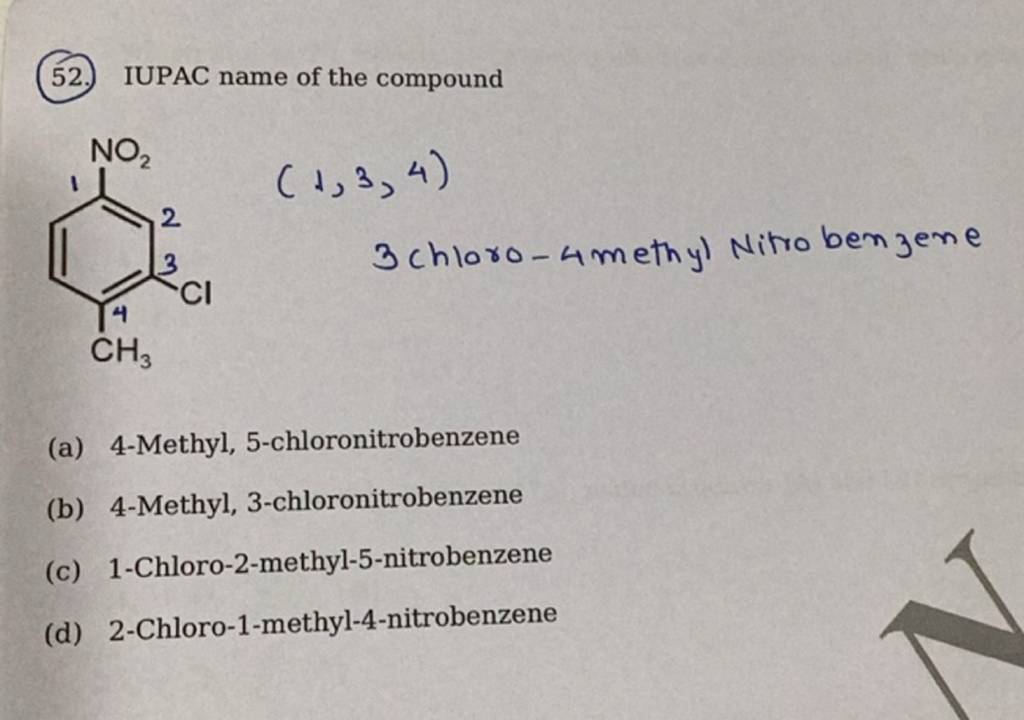 Iupac Name Of The Compound Cc1ccc [n ] O [o ] Cc1cl 1 3 4 3 Chloro 4