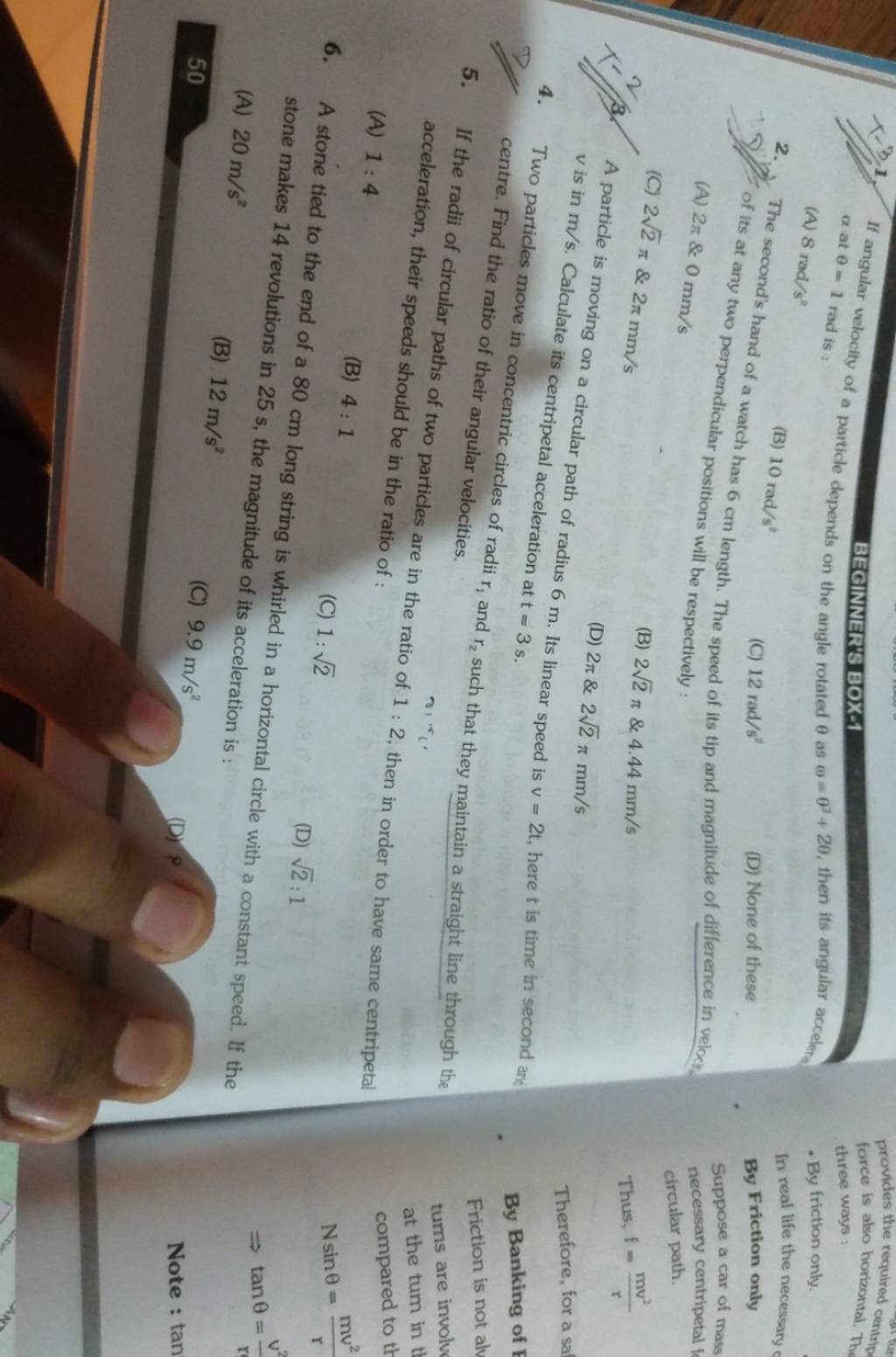 A Particle Is Moving On A Circular Path Of Radius 6 M Its Linear Speed I