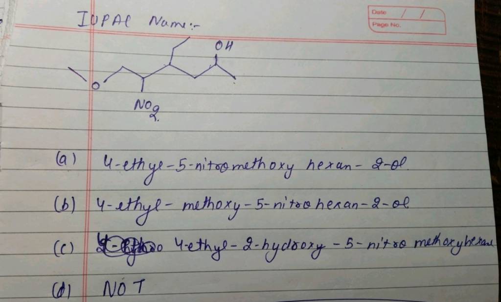 Iupac Name Ccc Cc C O C C Coc No2 Filo