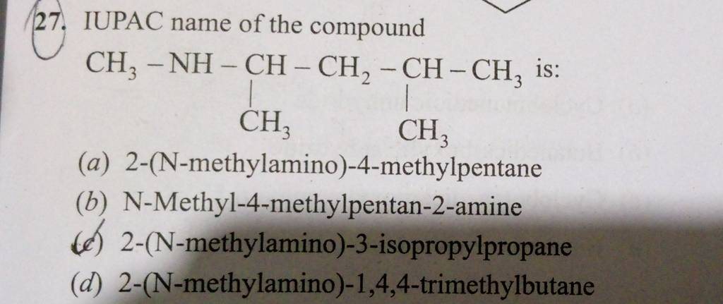Iupac Name Of The Compound Cnc C Cc C C Is Filo