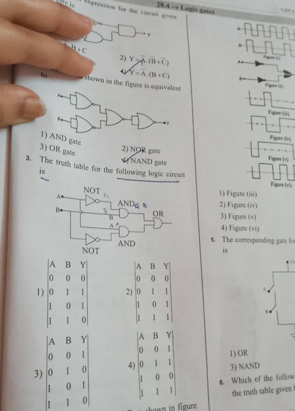 The truth table for the following logic circuit is | Filo
