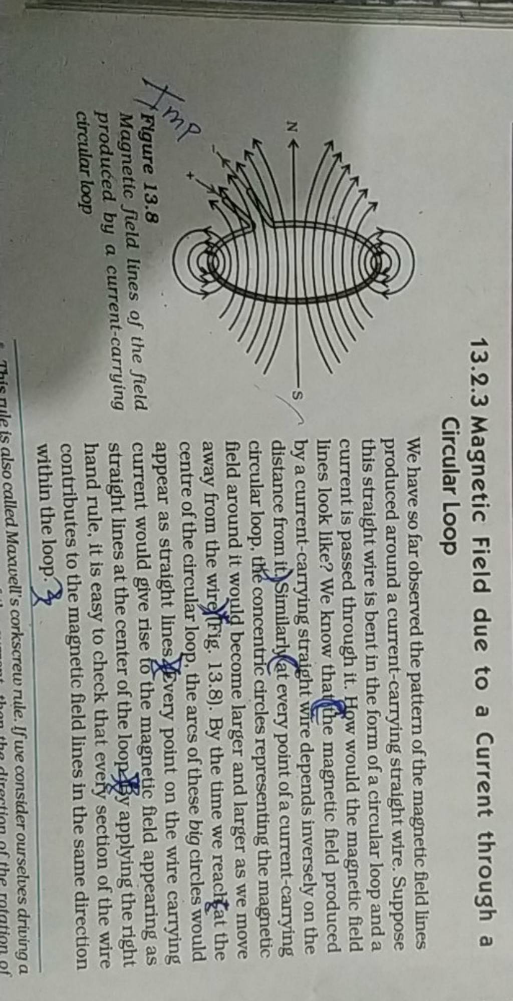 13.2.3 Magnetic Field due to a Current through a Circular Loop Figure 13...