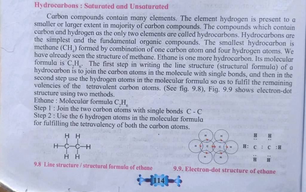 Hydrocarbons : Saturated and Unsaturated Carbon compounds contain many el..