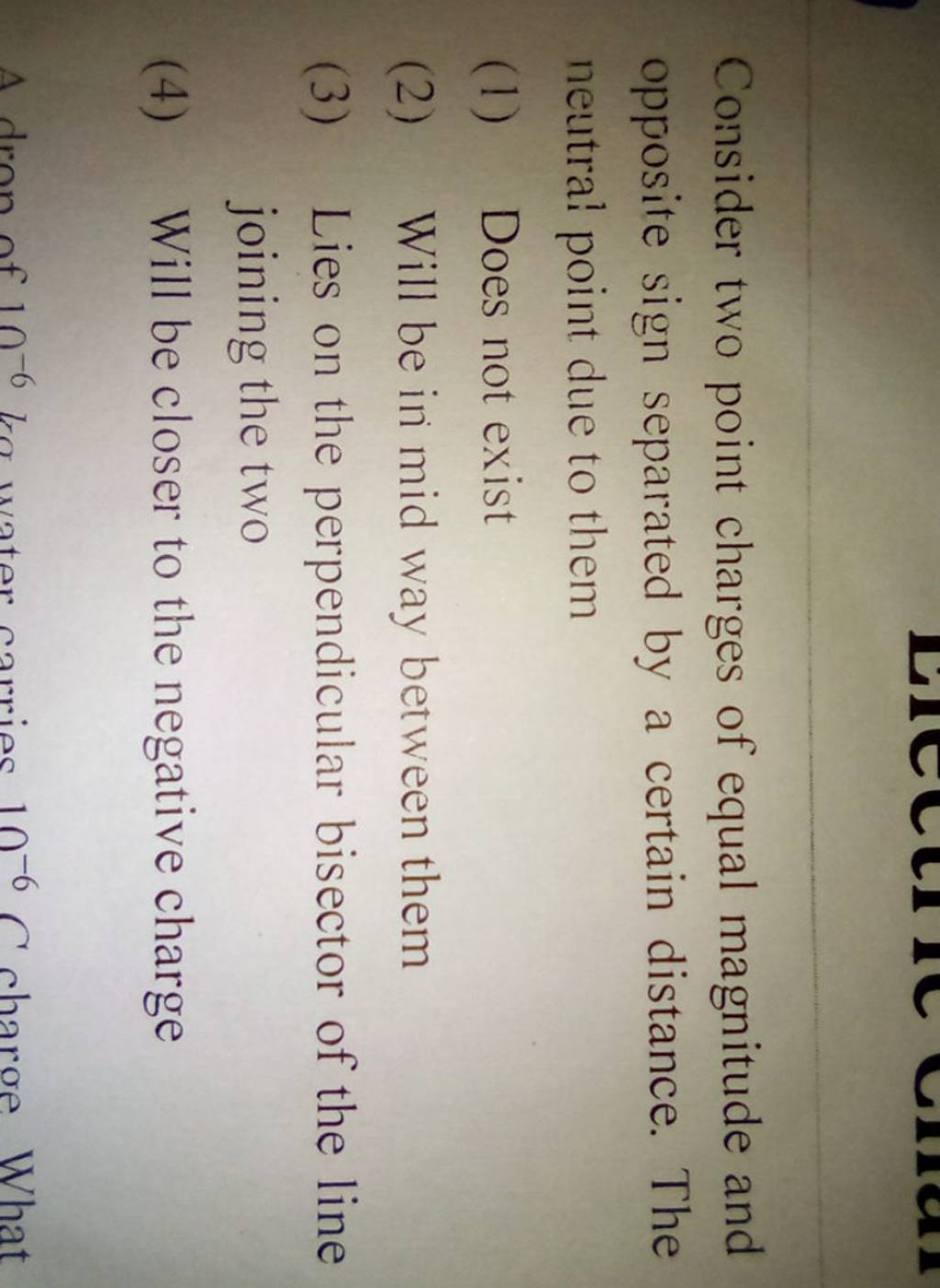 Consider two point charges of equal magnitude and opposite sign separated..