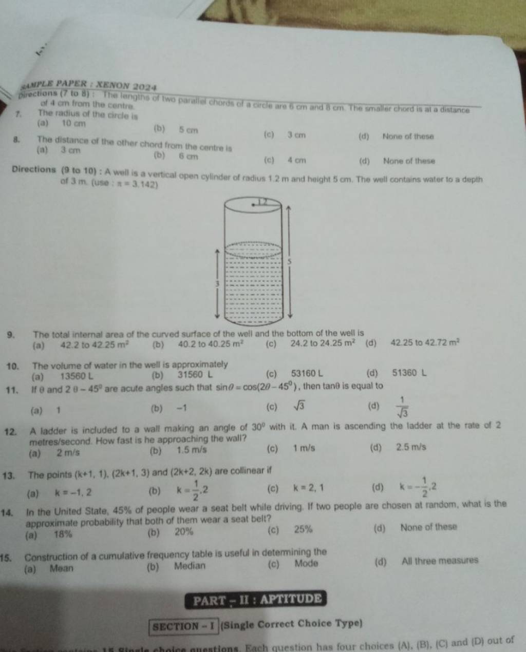 Construction of a cumulative frequency tabte is useful in determining the..