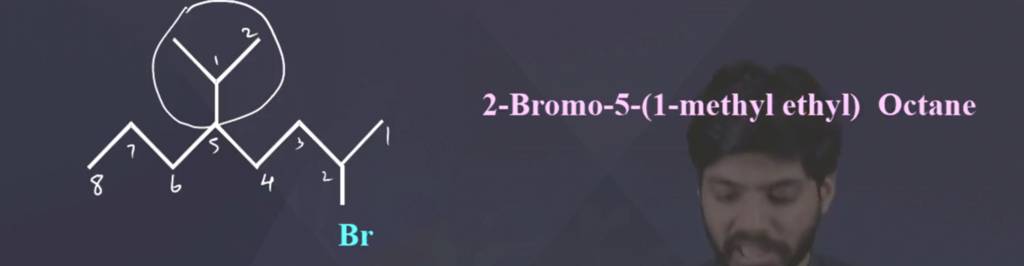 CCCC(CCC(C)Br)(CCC(C)Br)C1CC2CCCCC1C2 2-Bromo-5-(1-methyl ethyl) Octane