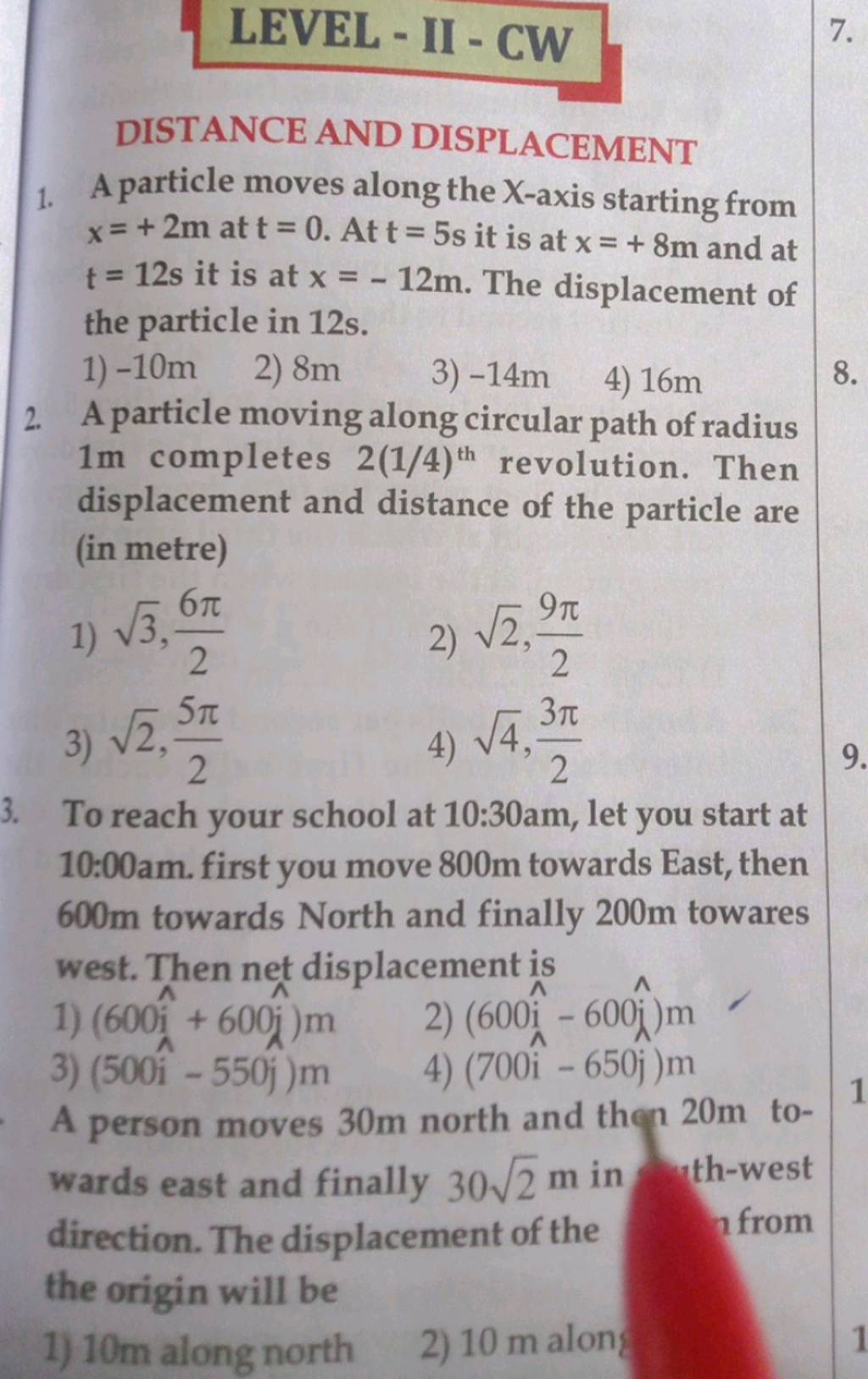 A Particle Moving Along Circular Path Of Radius 1 M Completes 214th R
