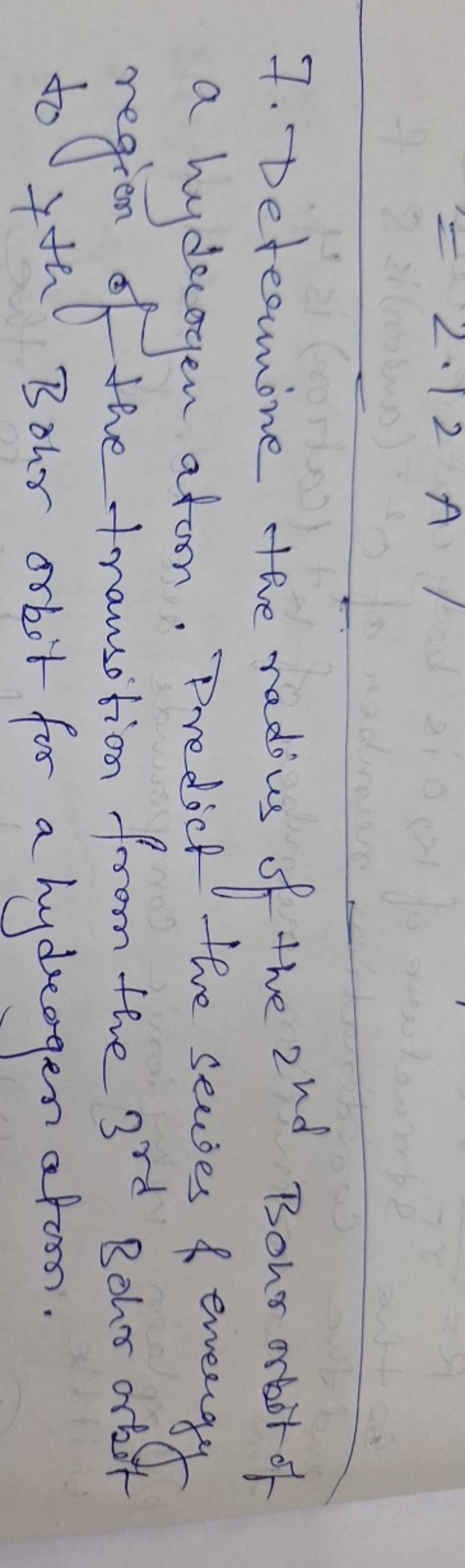 7 Determine The Radius Of The 2nd Bohr Orbit Of A Hydrogen Atom Predic