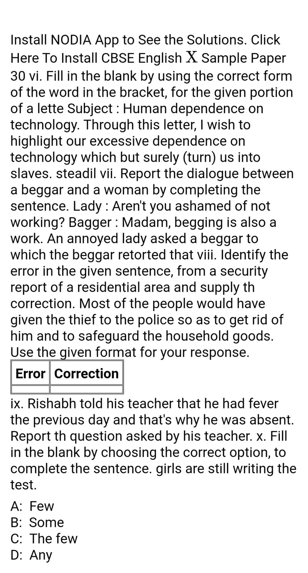 Install NODIA App to See the Solutions. Click Here To Install CBSE Englis..