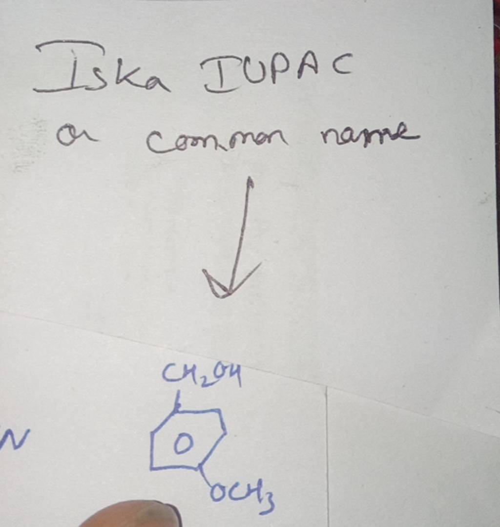 Iska IUPAC or common name COc1ccc(CO)cc1 | Filo