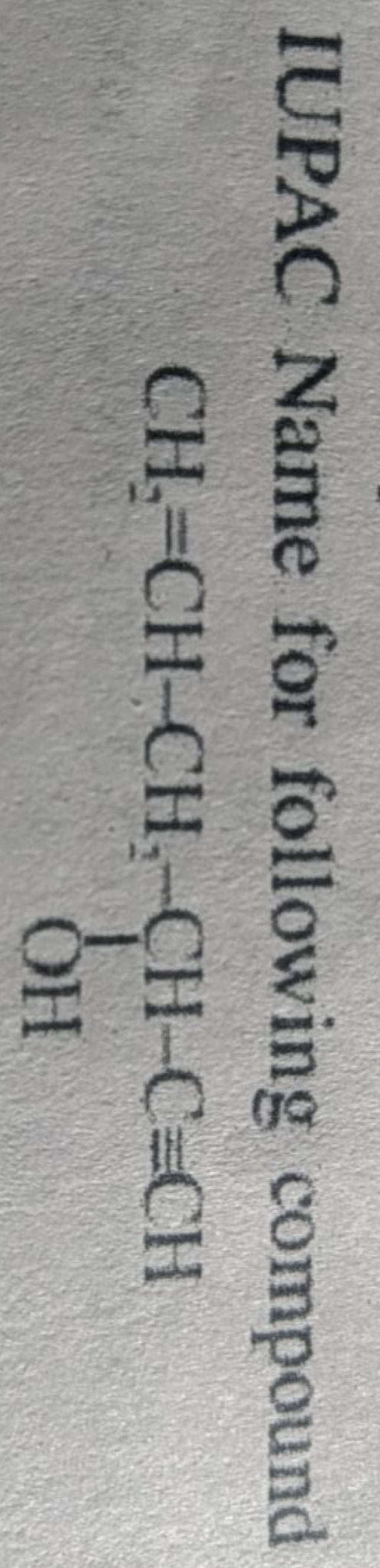 Iupac Name For Following Compound C Cc O Cc C Filo