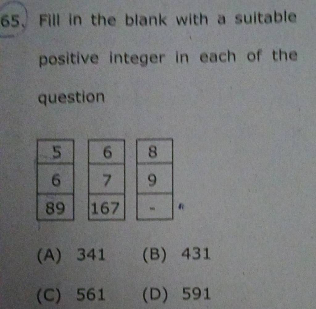Fill In The Blank With A Suitable Positive Integer In Each Of The Questio