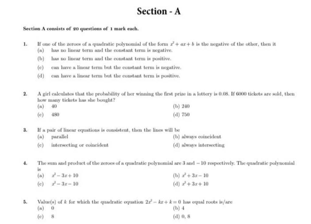 Value s Of K For Which The Quadratic Equation 2x2 kx k 0 Has Equal Roots value-s-of-k-for-which-the-quadratic-equation-2x2-kx-k-0-has-equal-roots