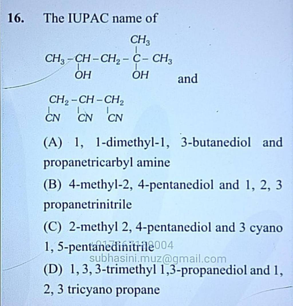 The Iupac Name Of Cc O Cc C C O And N Ccc C N Cc N Filo